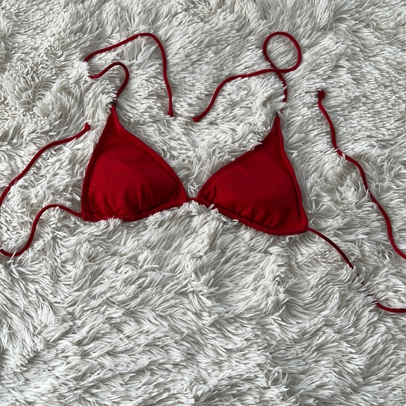 Xhilaration | Swim | Red Triangle Bikini Top | Poshmark